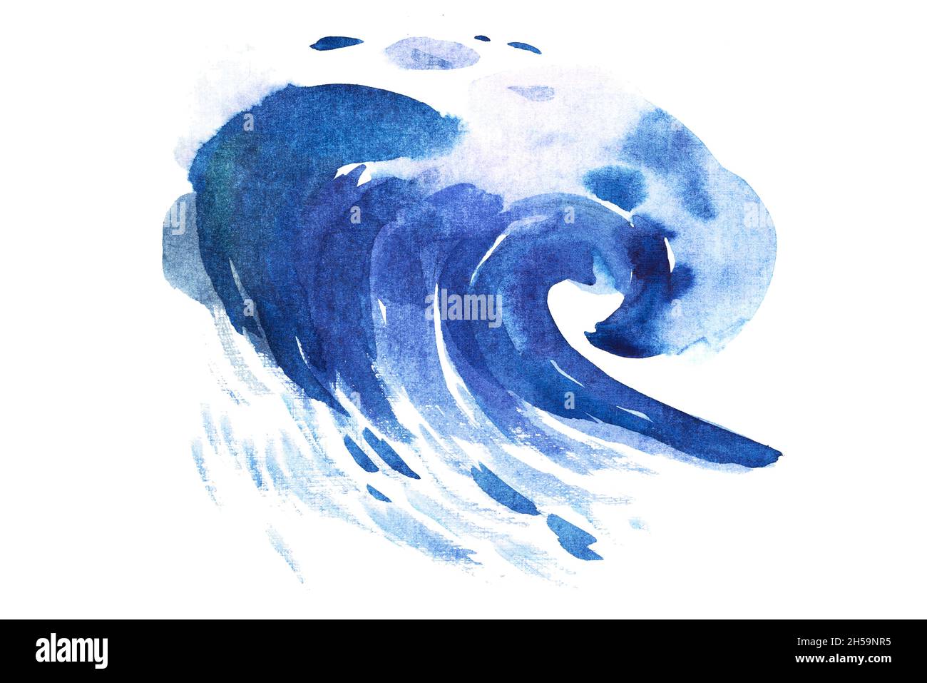 Water splash blue wave wavy symbol watecolor Stock Photo - Alamy