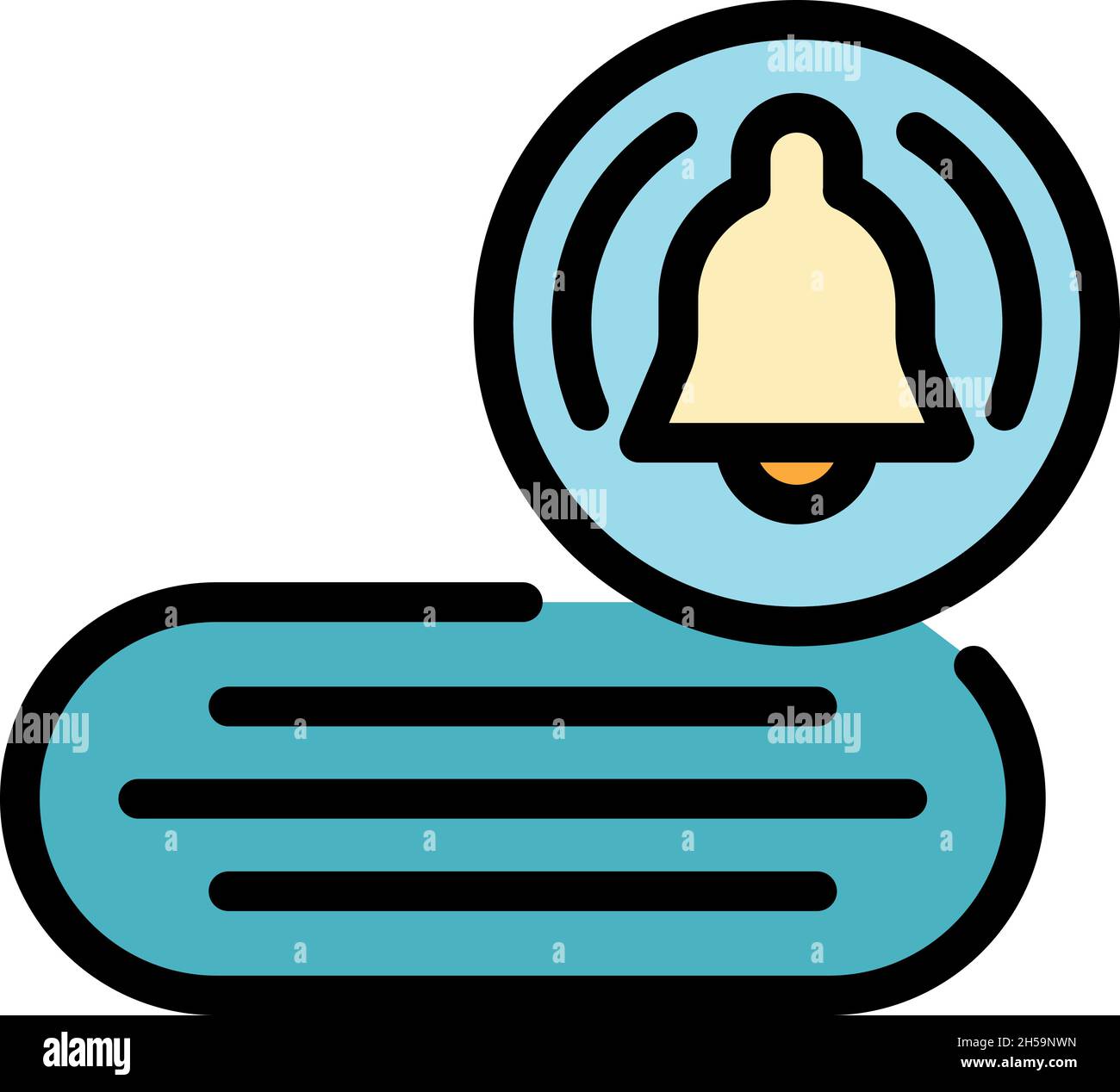 Subscription notification icon. Outline subscription notification ...