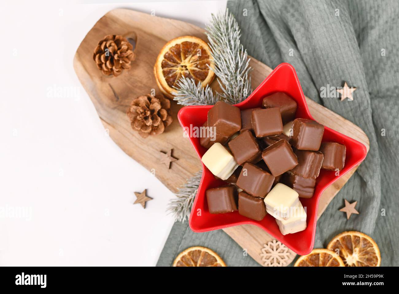 Christmas candy called 'Dominosteine'. German sweets consisting of ...