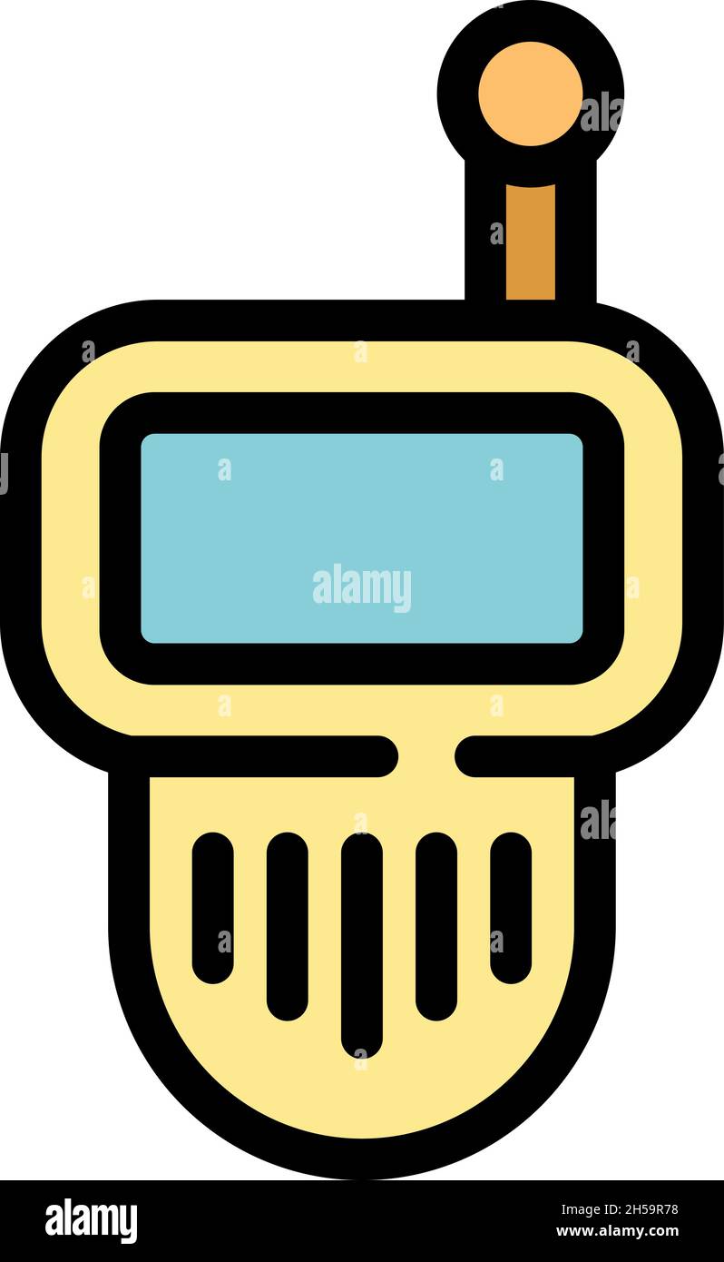 Baby monitor mobile icon. Outline baby monitor mobile vector icon color ...