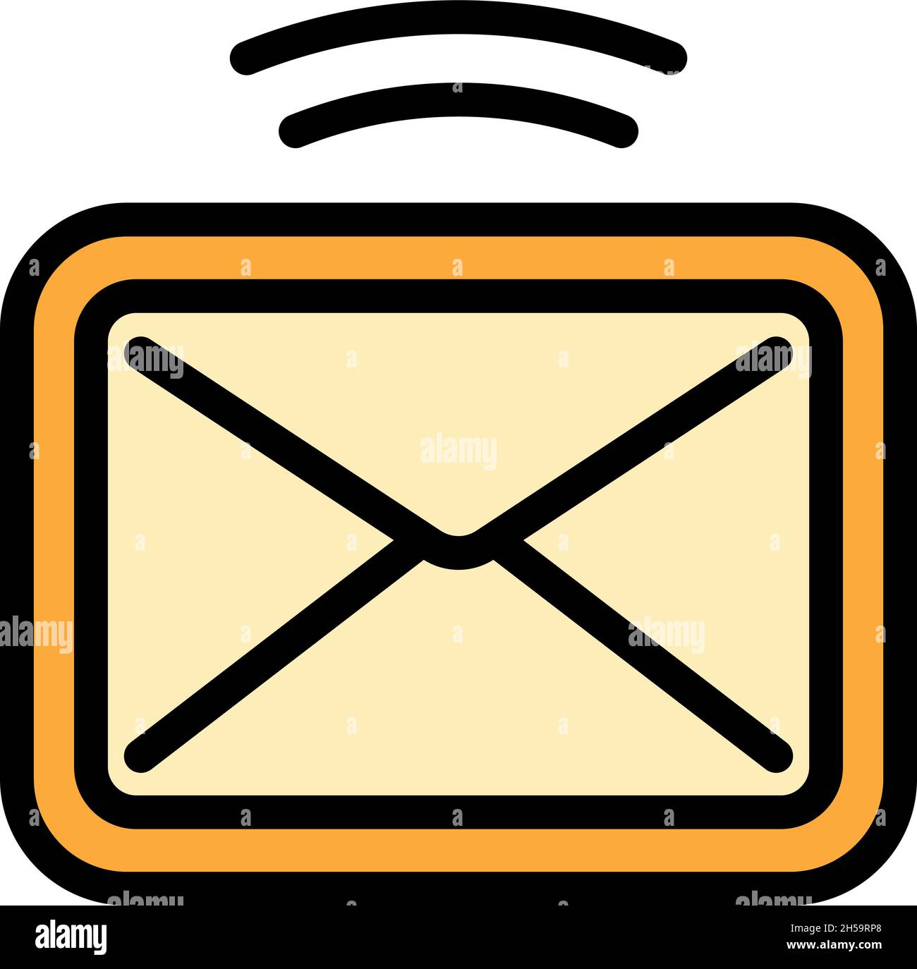 Notification mail request icon. Outline notification mail request ...