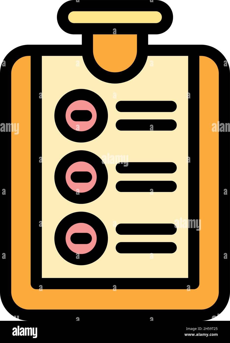 Clipboard request icon. Outline clipboard request vector icon color ...