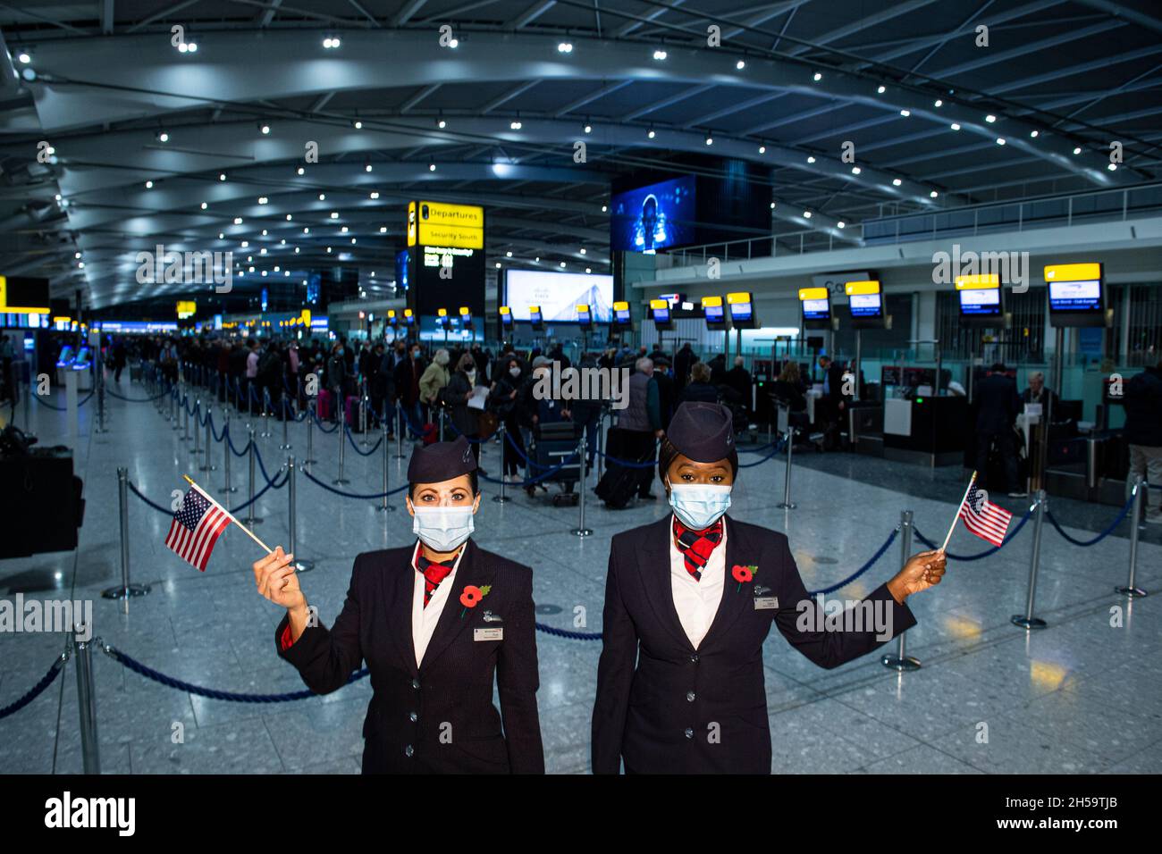 EDITORIAL USE ONLY British Airways Ambassadors Elysa Marsden (left) and ...