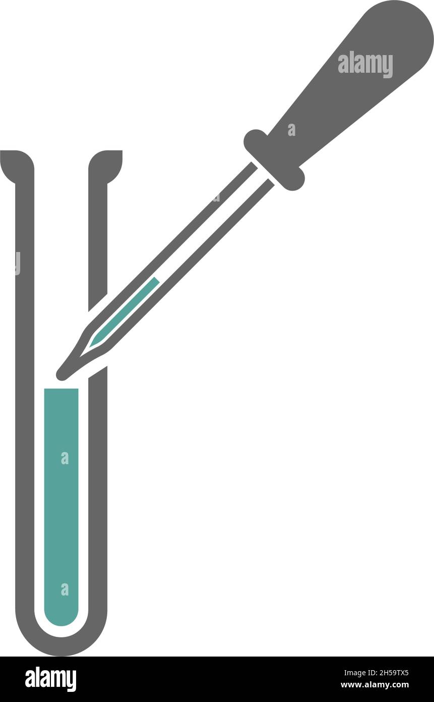 Science bottle lab logo icon design template vector Stock Vector Image ...