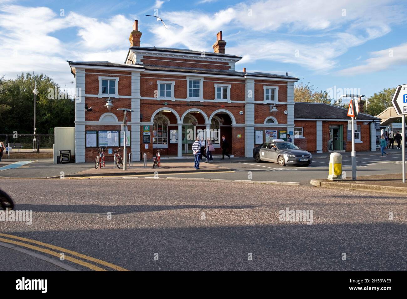 Rye Station train station exterior front view railway stations in East ...