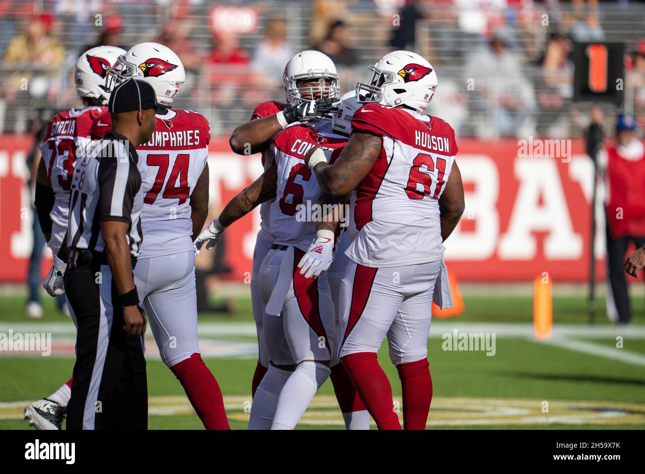 Arizona Cardinals running back James Conner (6) celebrates after ...