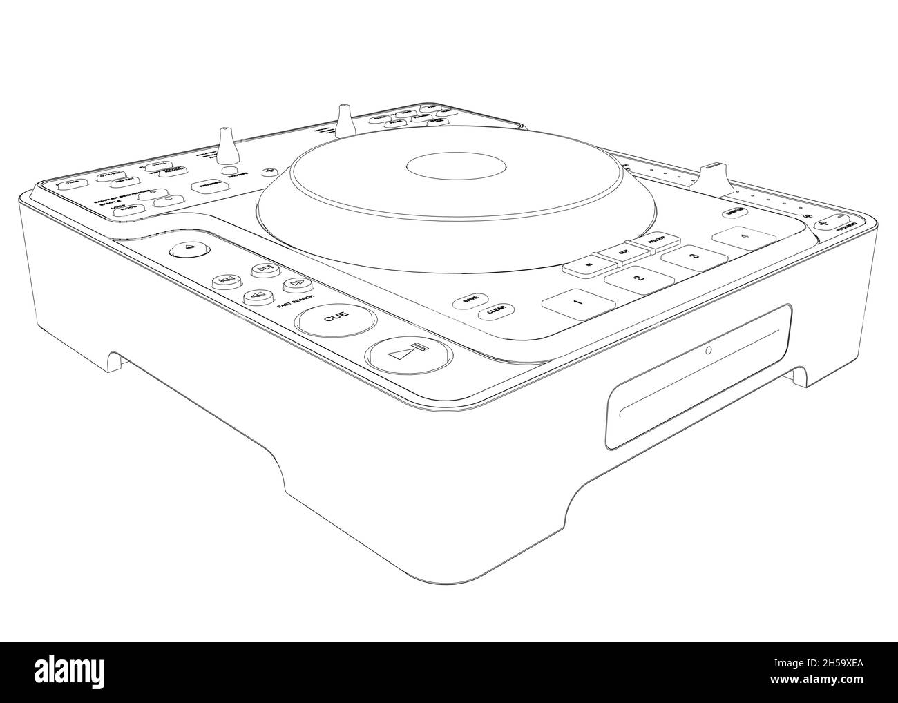 Black lines detailed vinyl sampler outline isolated on white background ...