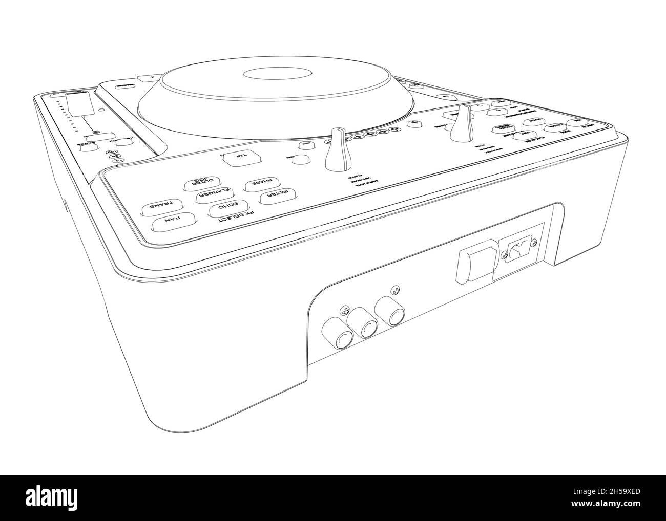Black lines detailed vinyl sampler outline isolated on white background ...