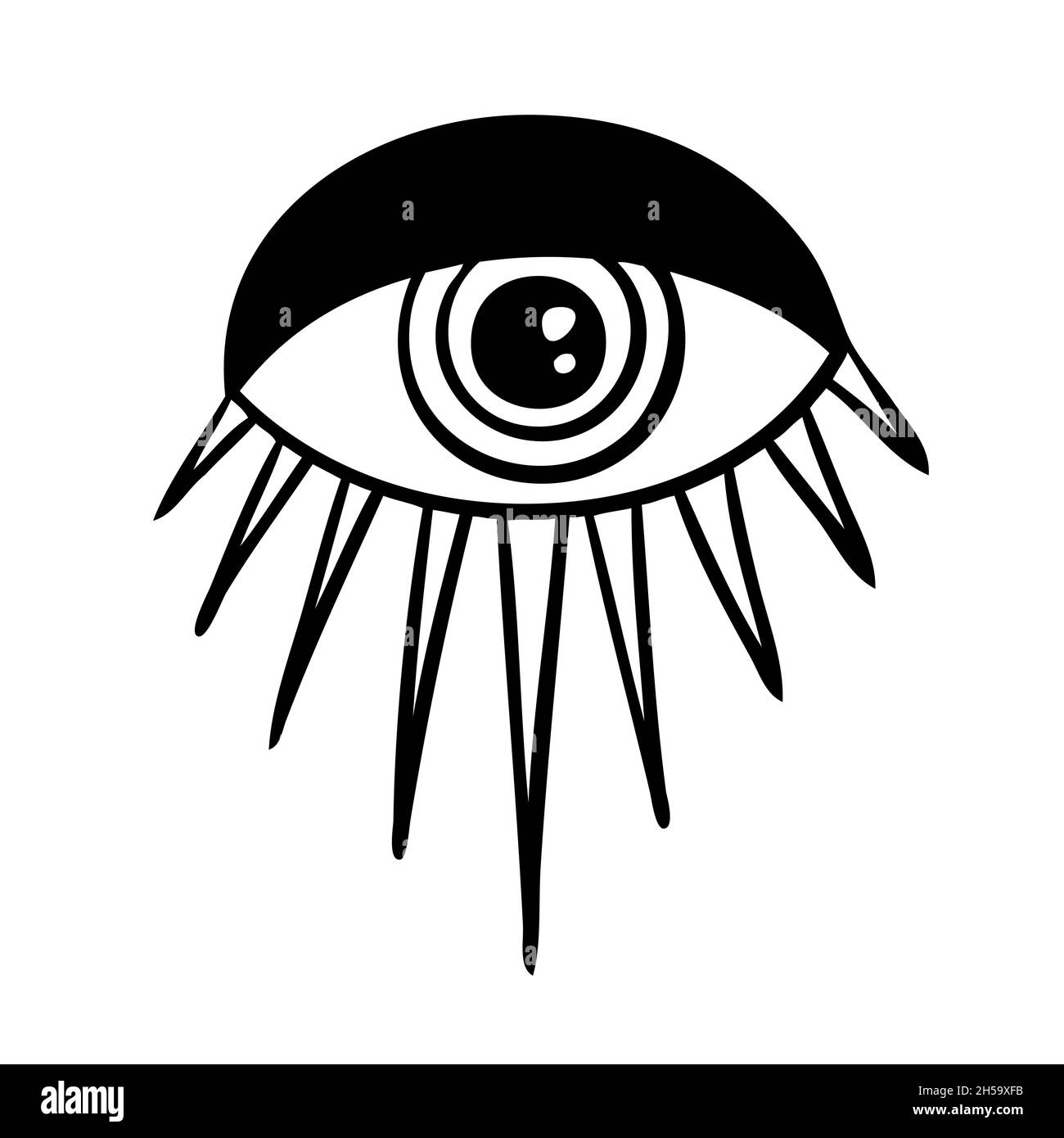 Evil Seeing eye symbol. Occult mystic emblem, graphic design Stock ...