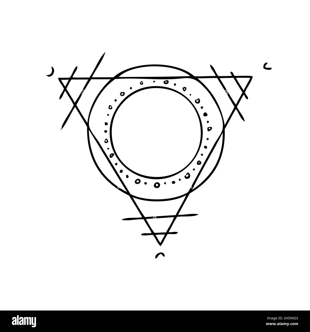 Esoteric geometric symbols. Celestial signs. Vector illustration Stock ...
