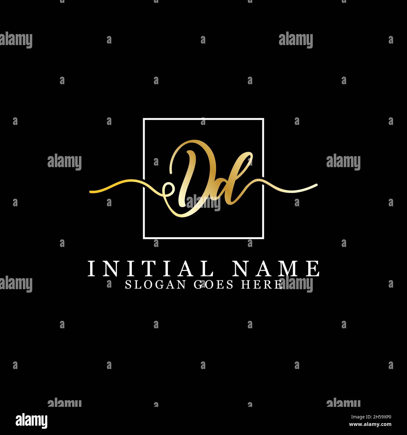 Luxury initial name DD logo design, creative letter DD vector ...