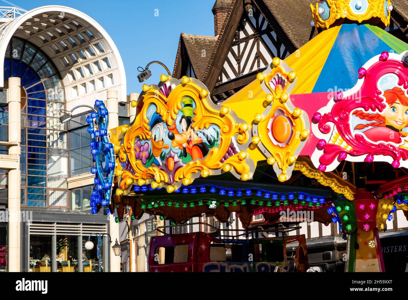 Childrens fairground roundabout hi-res stock photography and images - Alamy