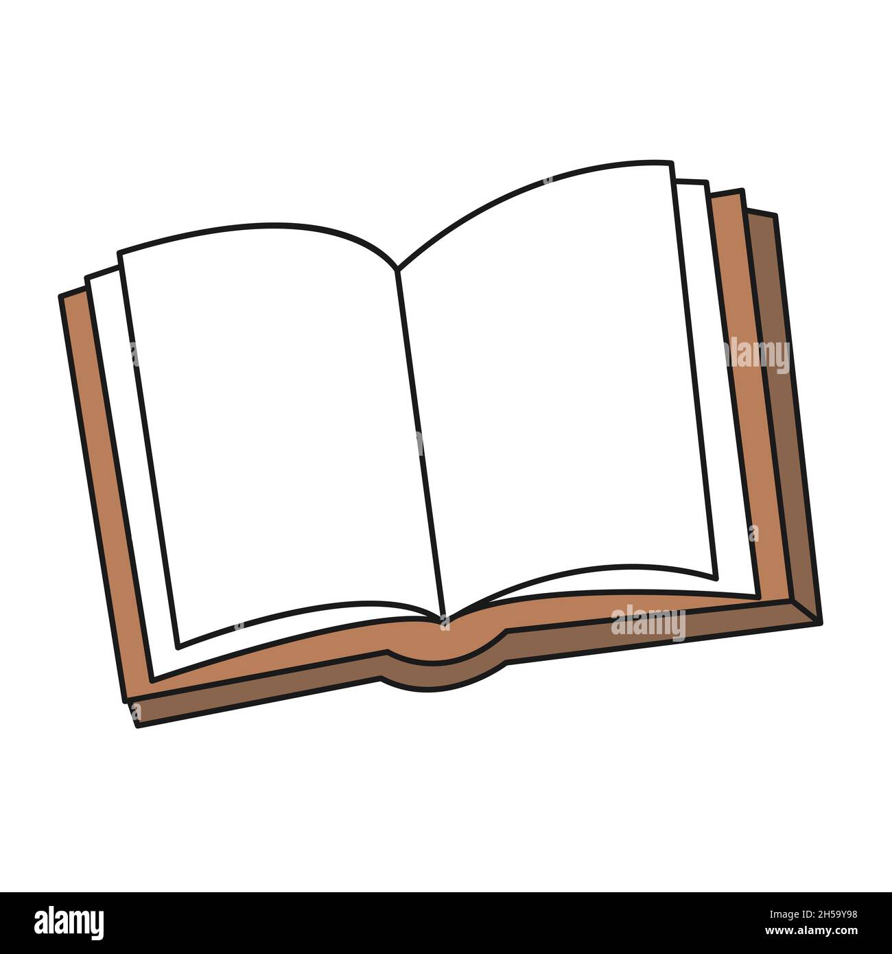 School textbook in Doodle style. illustration. isolated Stock Photo - Alamy