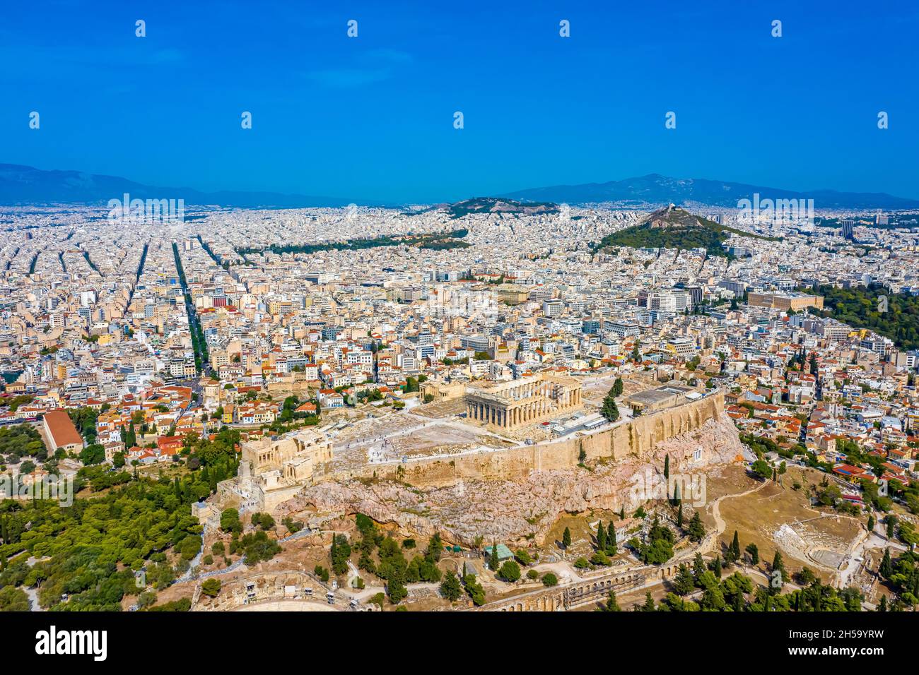 Athen aus der Luft | Luftbildaufnahmen von Athen Stock Photo - Alamy