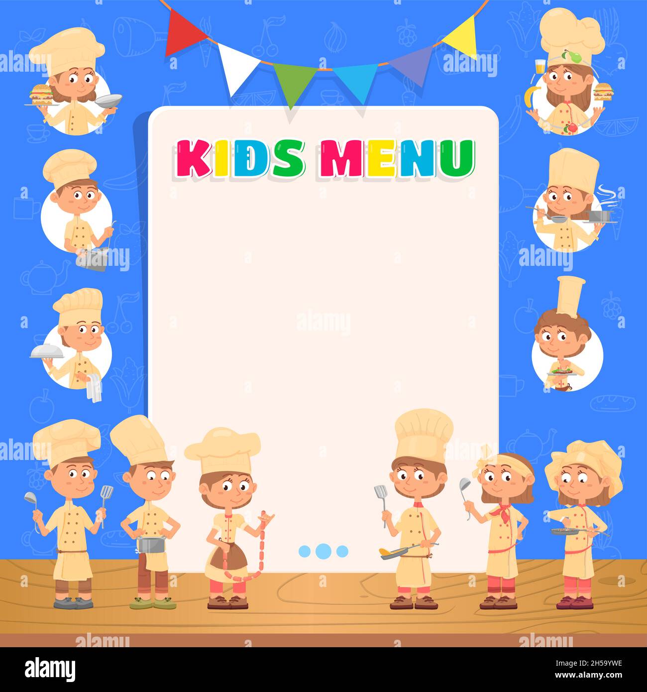 Blank Kids Menu Template