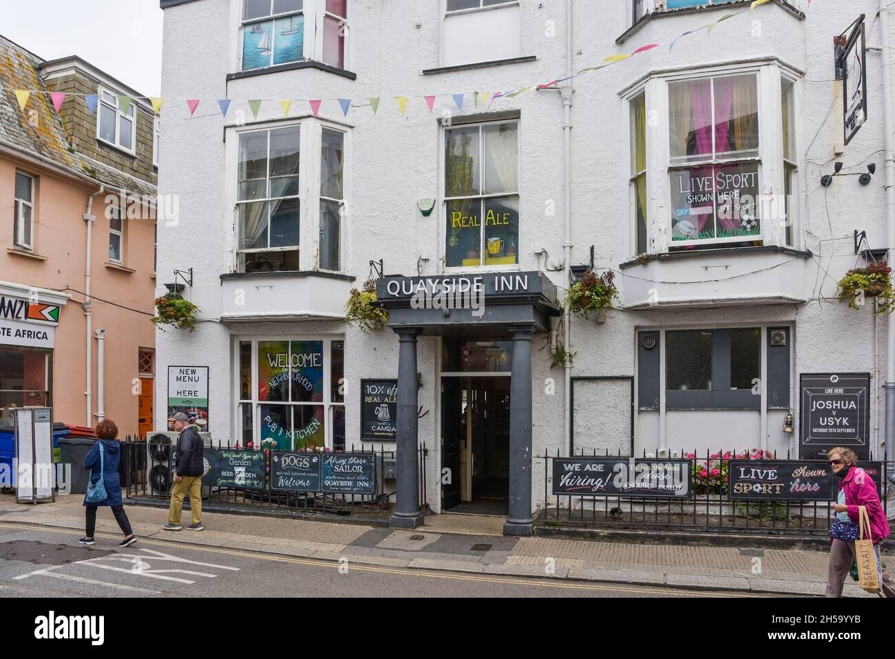 The Quayside Inn a traditional historic pub in Falmouth in Cornwall ...