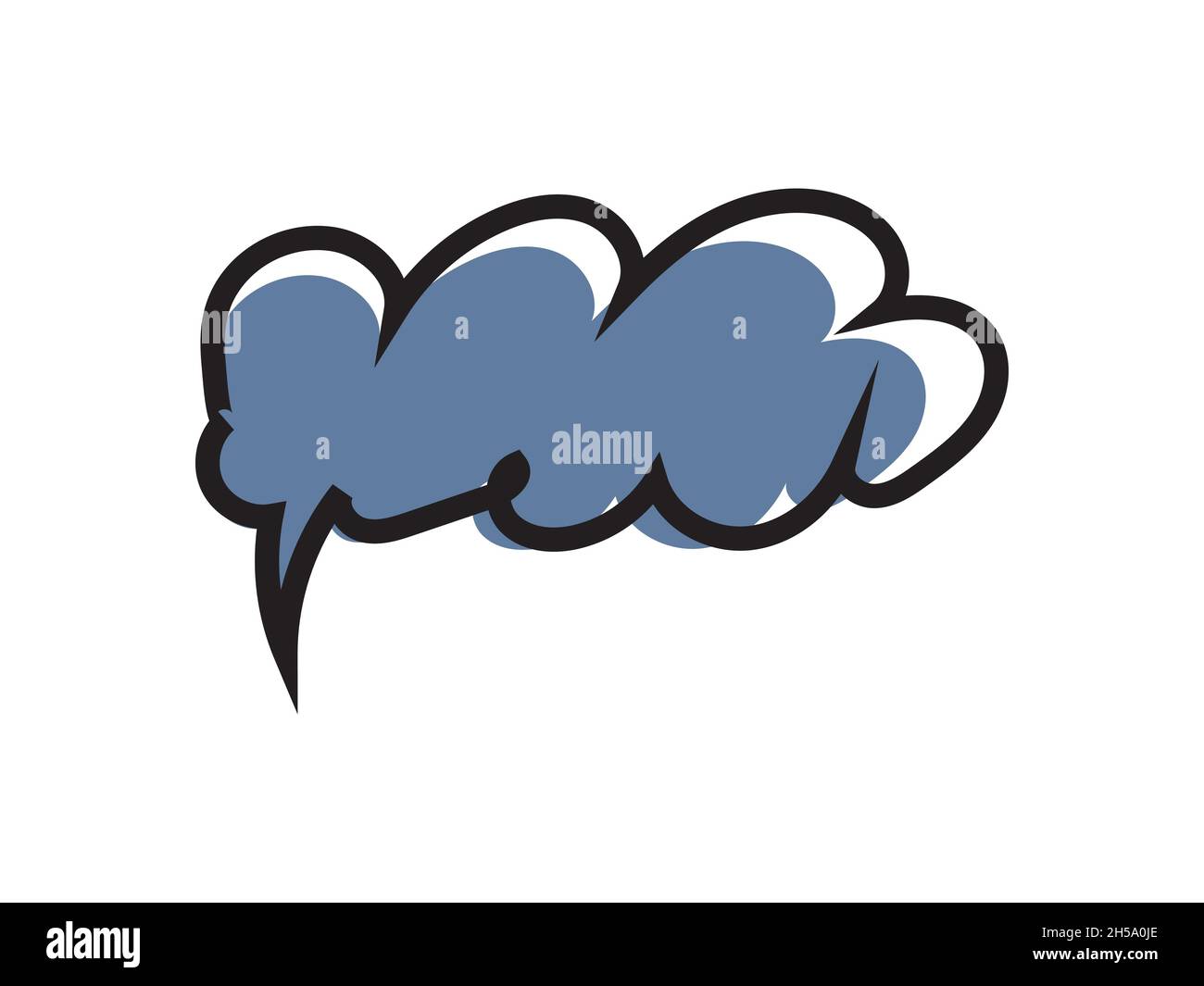 Bubble speech, hand drawn for insert text as cartoon.Vector Stock ...