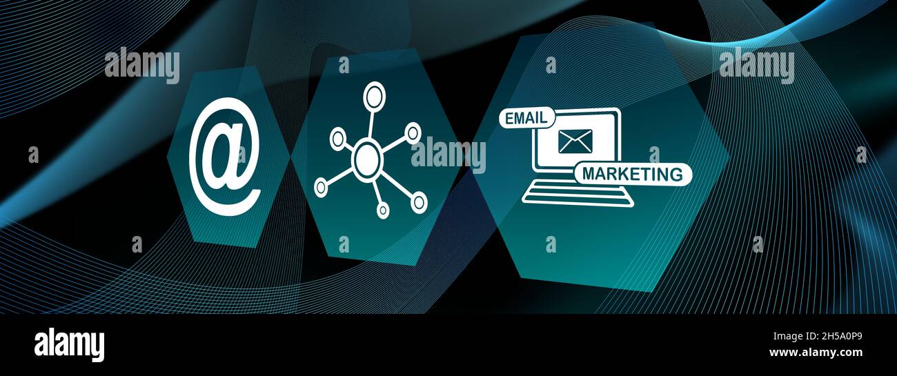Illustration of an email marketing concept Stock Photo - Alamy