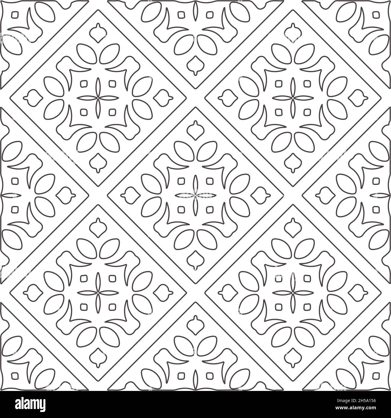 Vector pattern with symmetrical elements . Repeating geometric tiles ...