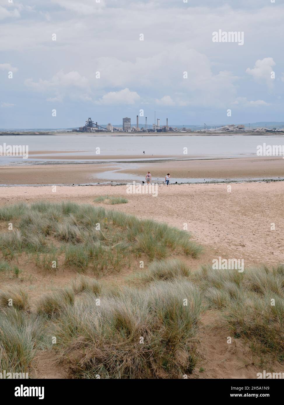 North Gare beach and theTees Estuary where heavy industry share the ...