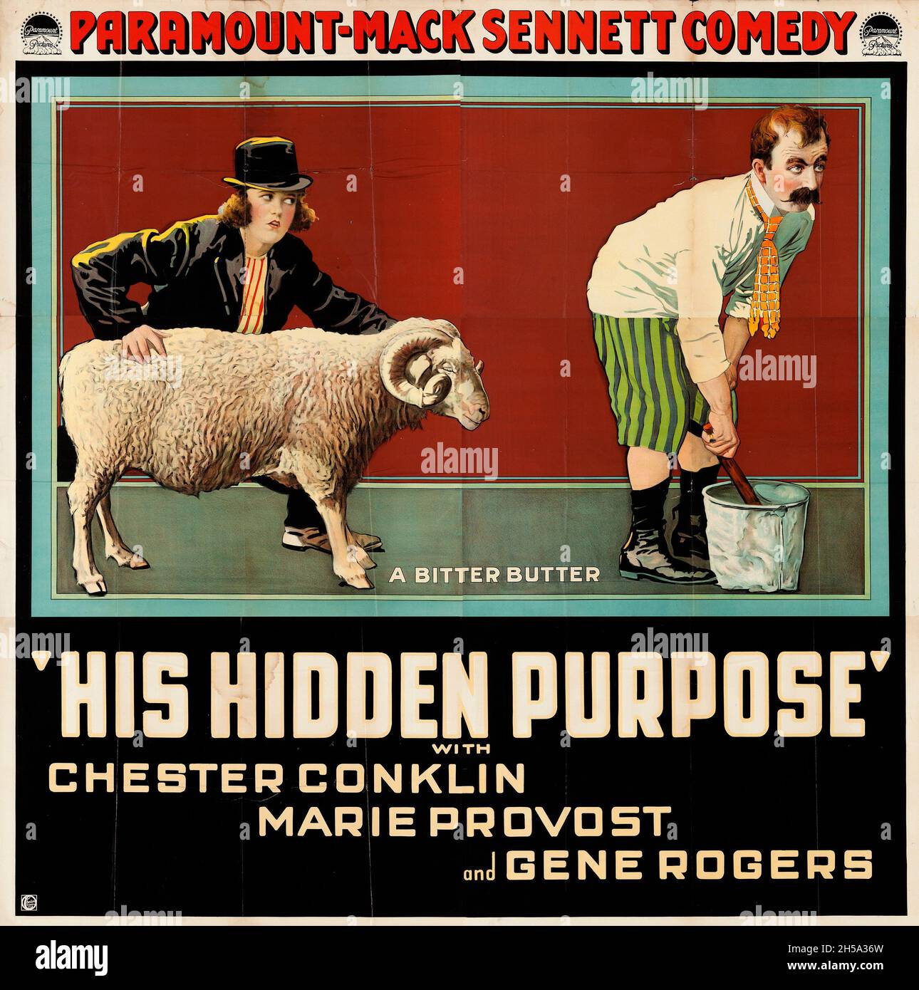 Vintage movie poster: His Hidden Purpose (Paramount, 1918). Six Sheet ...