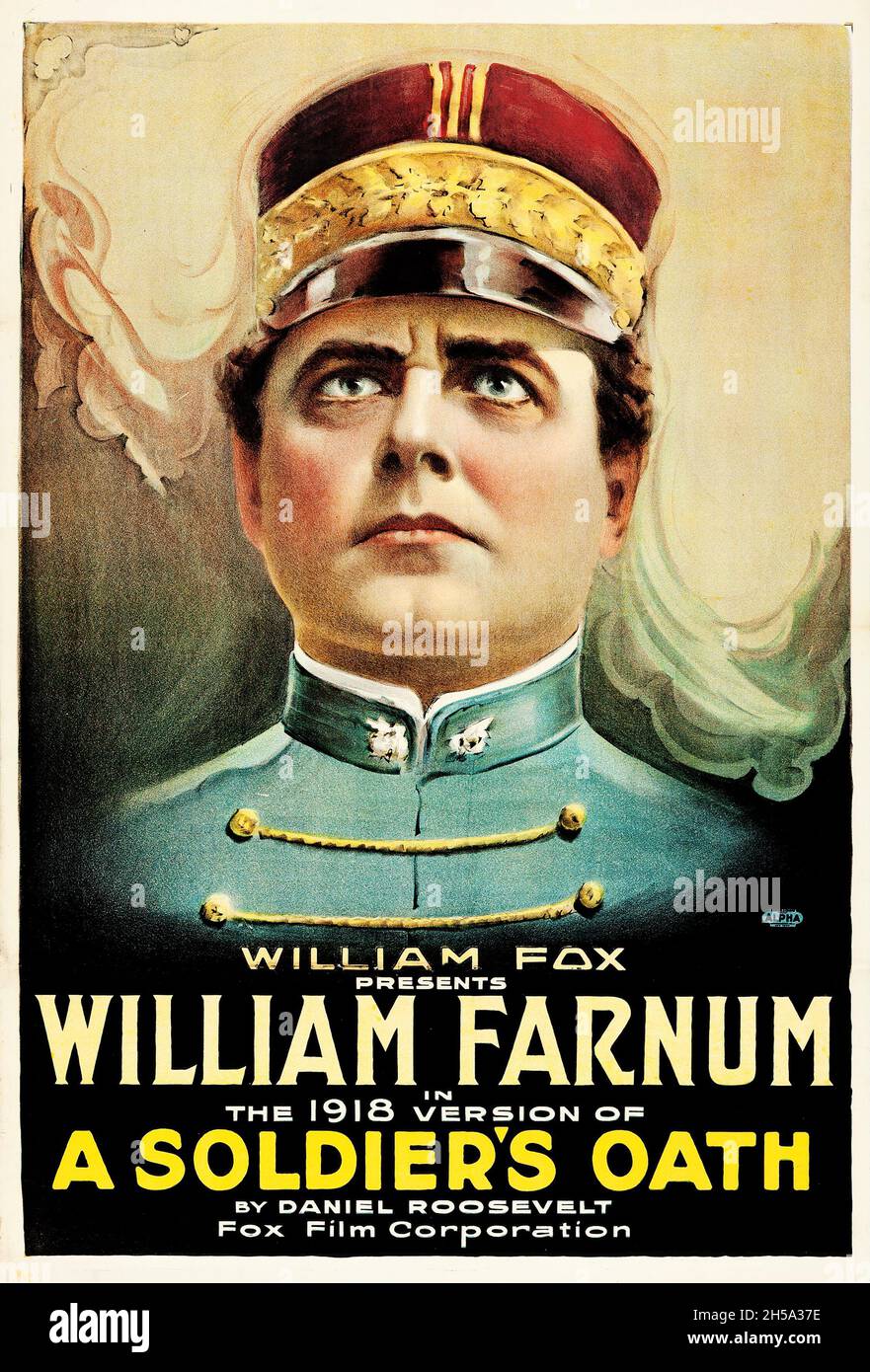 Vintage movie poster: A Soldier's Oath (Fox, R-1918). One Sheet film ...