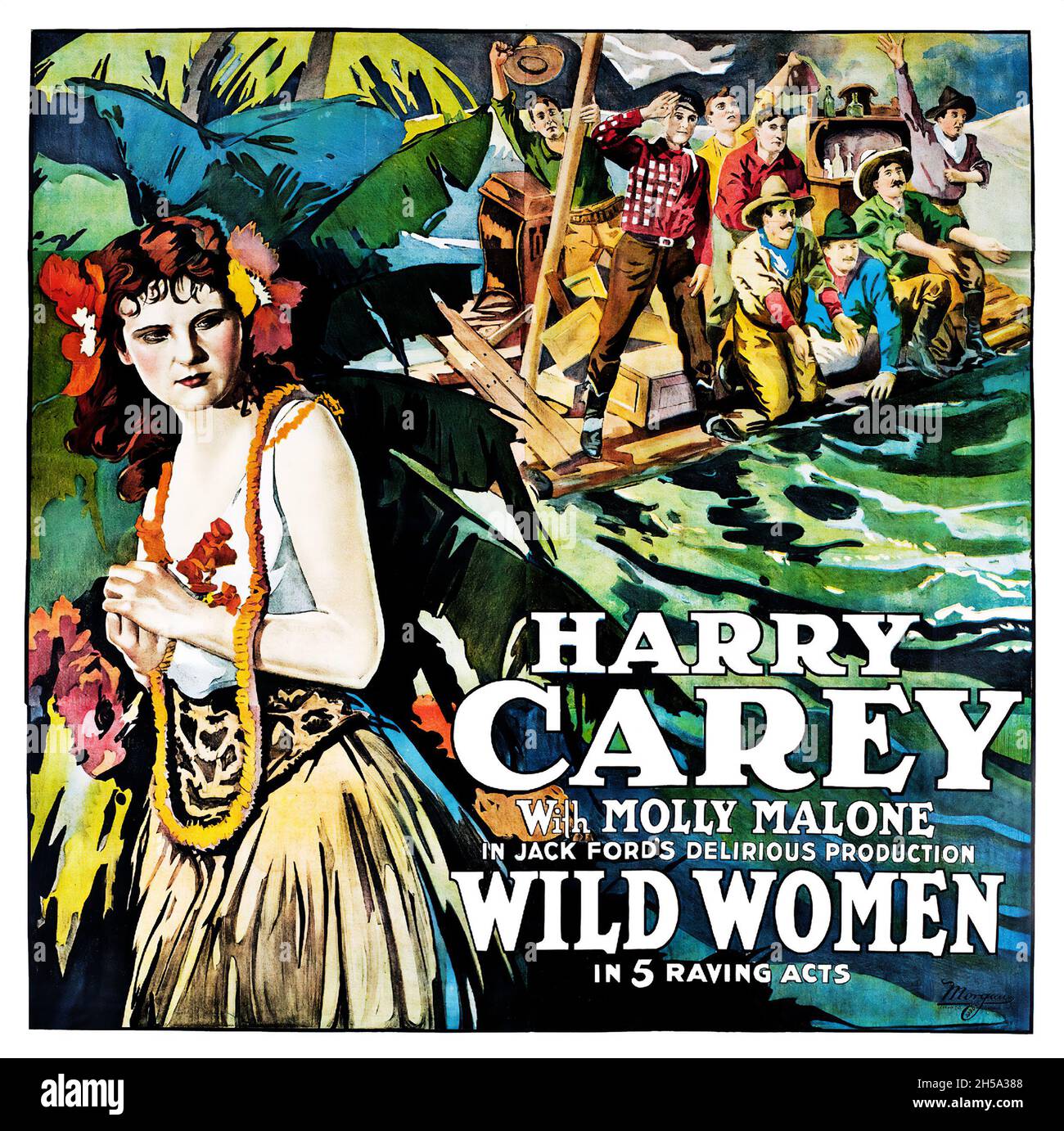 Vintage movie poster for the film Wild Women (1918) feat Harry Carey ...