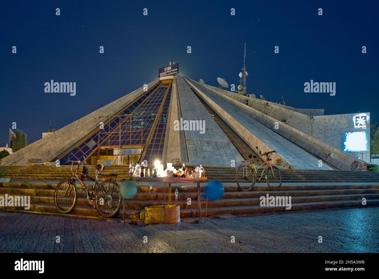 The Pyramid in Tirana that was once the museum celebrating the former ...