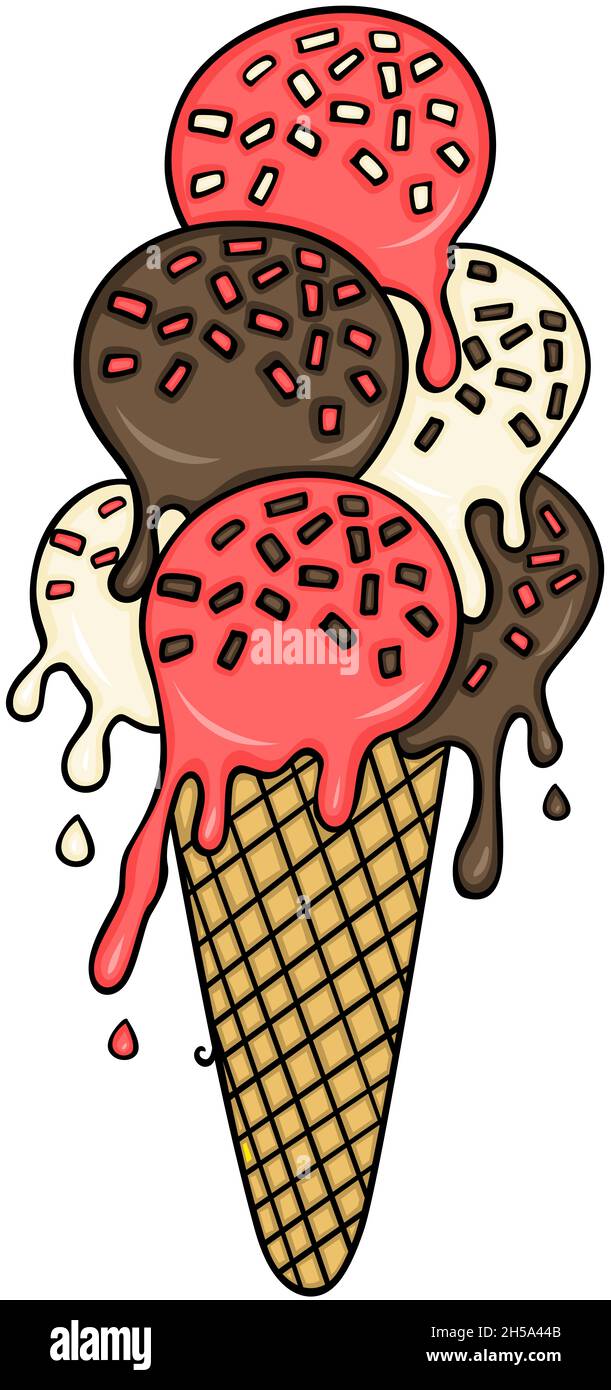 Funny delicious ice cream cone Stock Photo - Alamy