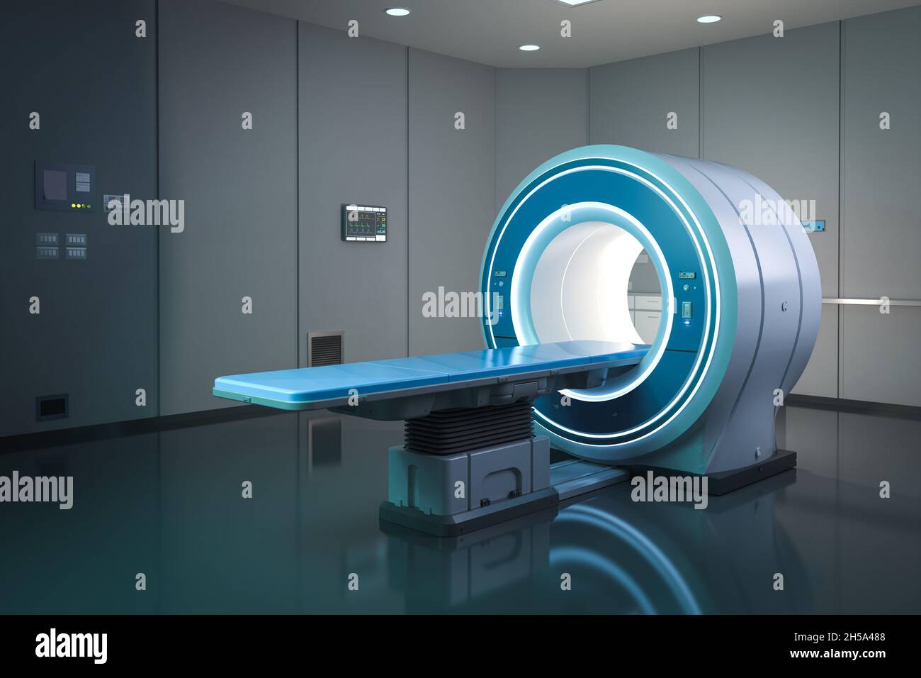 3d rendering mri scan machine or magnetic resonance imaging scan device ...
