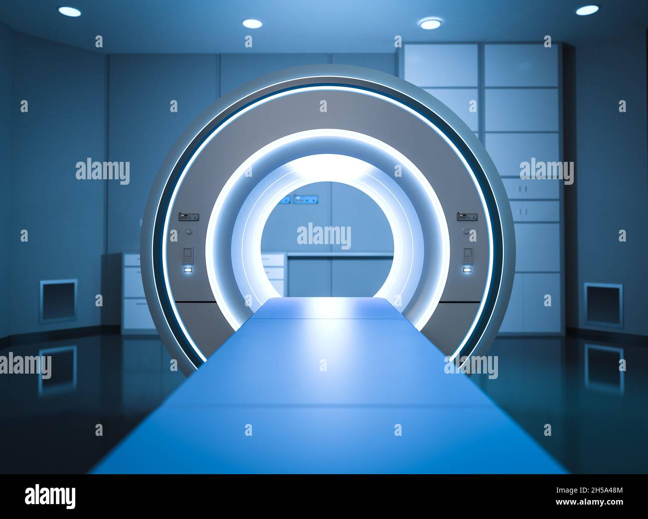 3d rendering mri scan machine or magnetic resonance imaging scan device ...