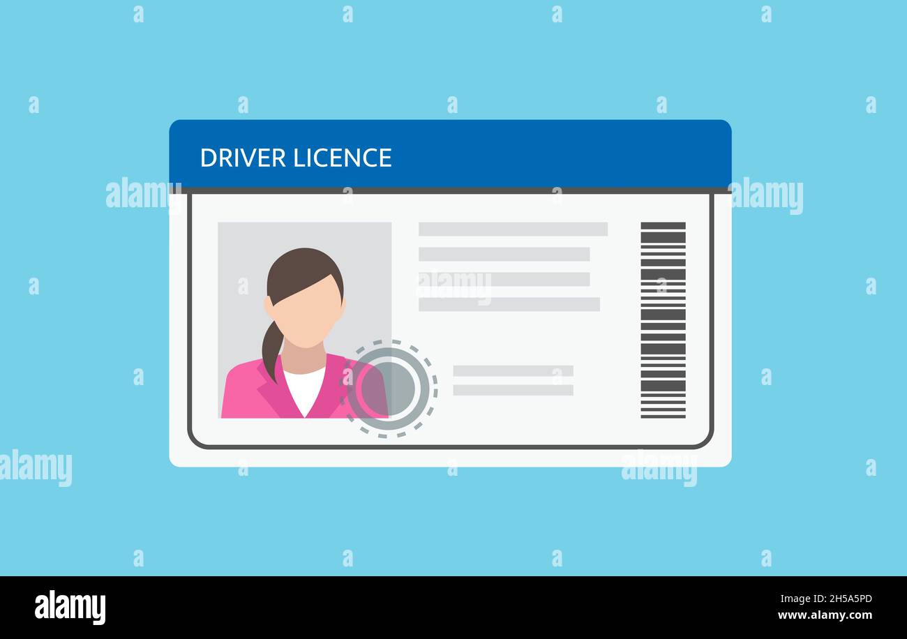 Driver license card in hand. ID number and photo included Stock Photo ...