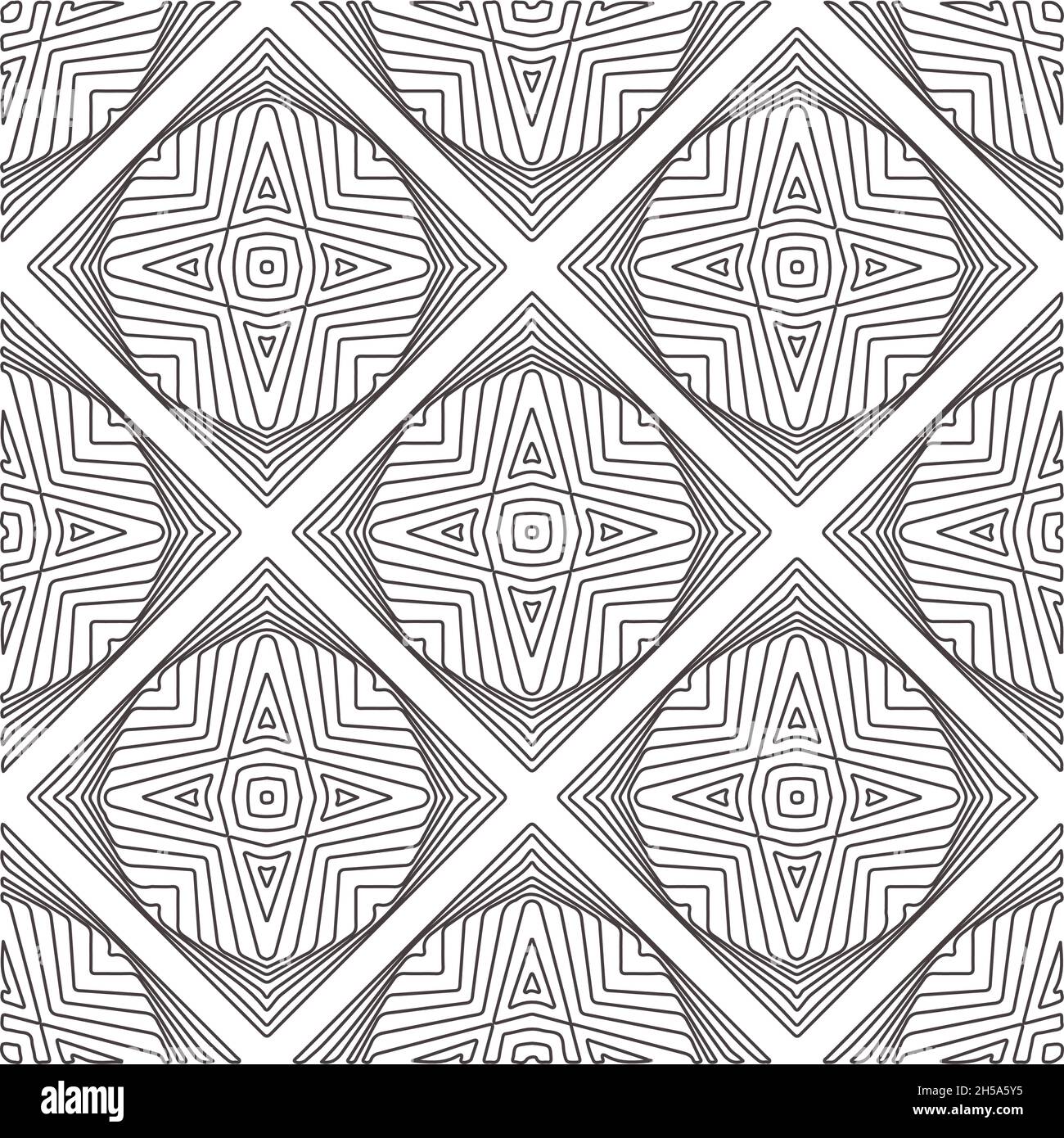 Repeating geometric tiles from striped elements.Modern geometric ...