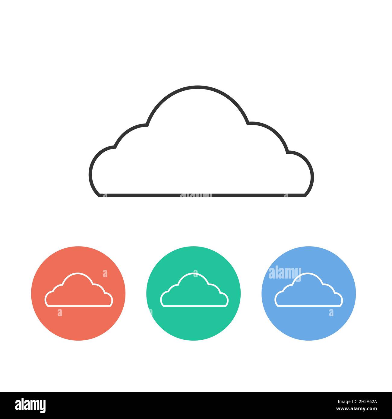 Cloud glossy icon set hi-res stock photography and images - Alamy