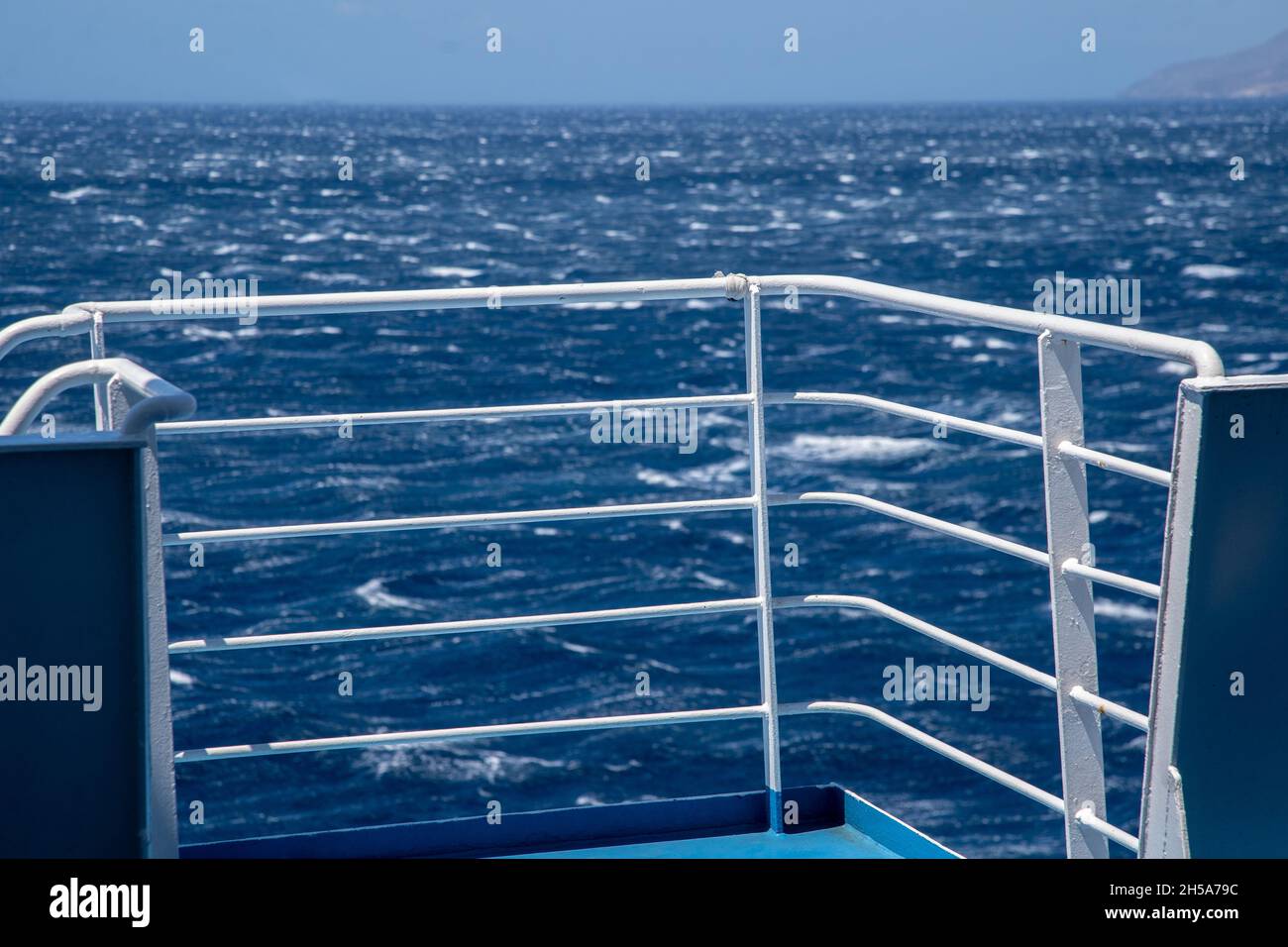 Stormy sea from the safety of a big ferry Stock Photo - Alamy