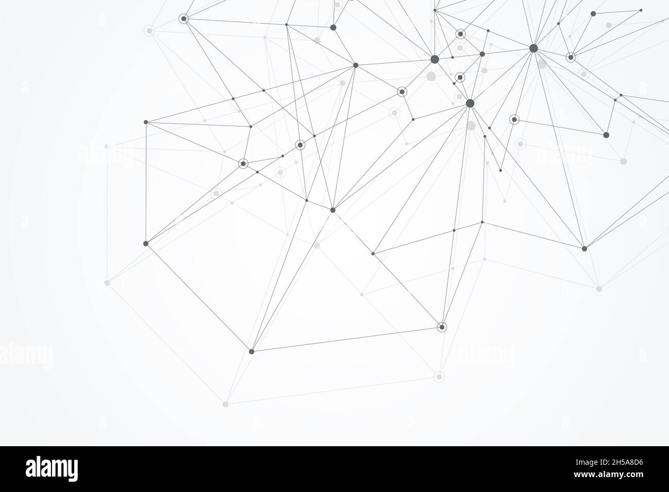 Geometric connected background lines and dots. Simple technology ...