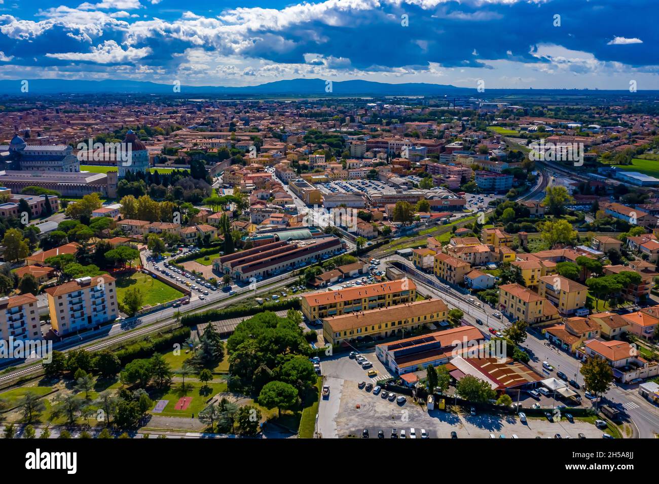 Pisa aus der Luft | Pis in Italy from above Stock Photo - Alamy