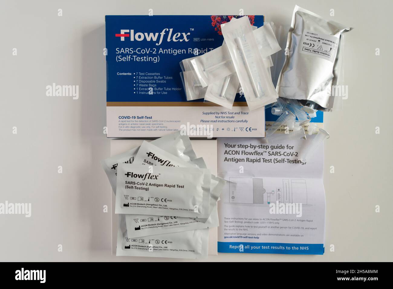 A Flowflex Covid-19 self testing kit Stock Photo - Alamy