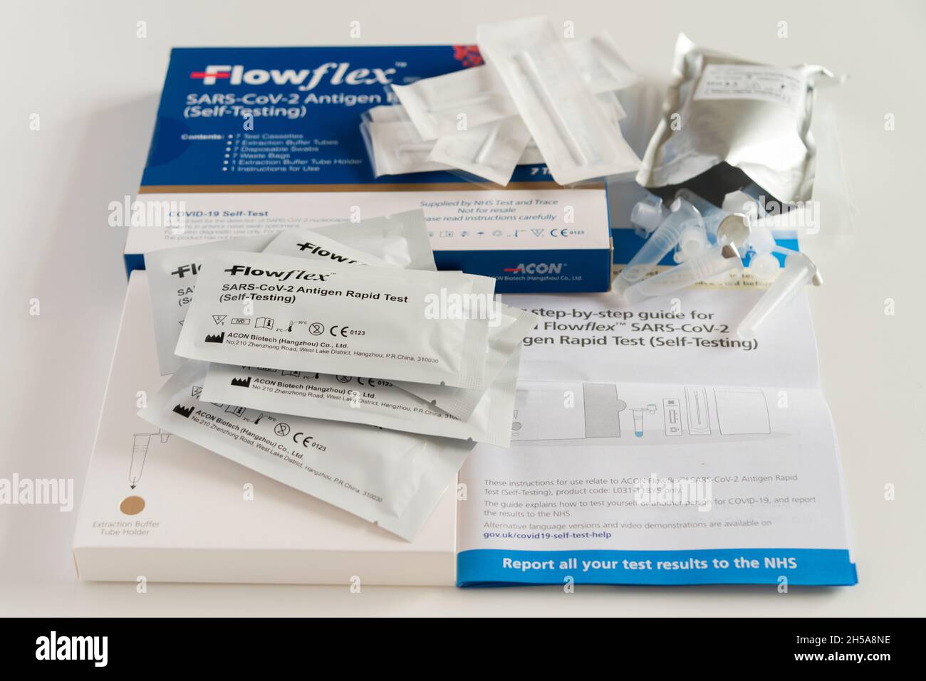A Flowflex Covid-19 self testing kit Stock Photo - Alamy
