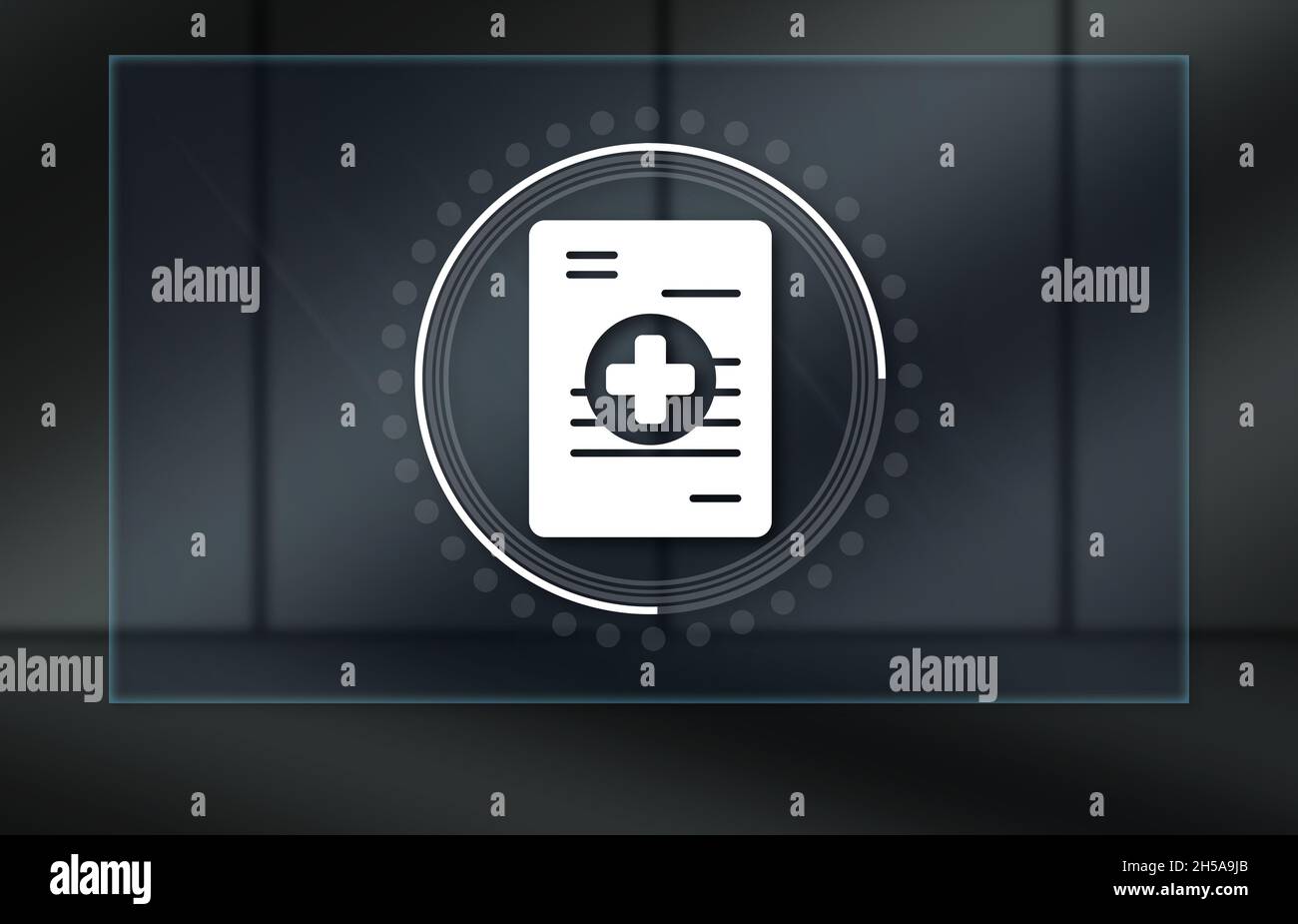 Medical record concept on dark background Stock Photo - Alamy