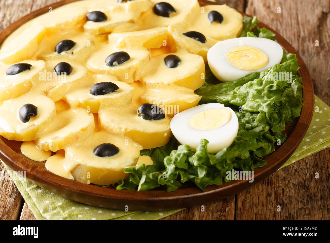 Papa a la Huancaina is an appetizer composed of sliced boiled potatoes ...