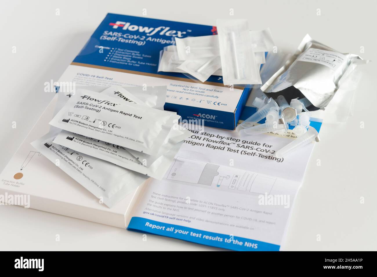 A Flowflex Covid-19 self testing kit Stock Photo - Alamy