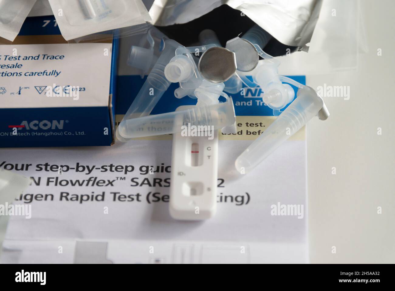 A Flowflex Covid-19 self testing kit Stock Photo - Alamy