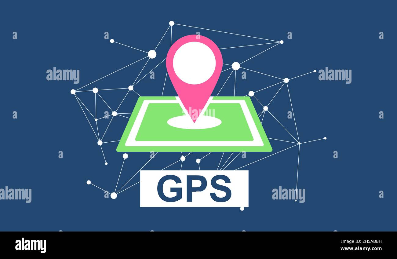 Illustration of a gps concept Stock Photo - Alamy