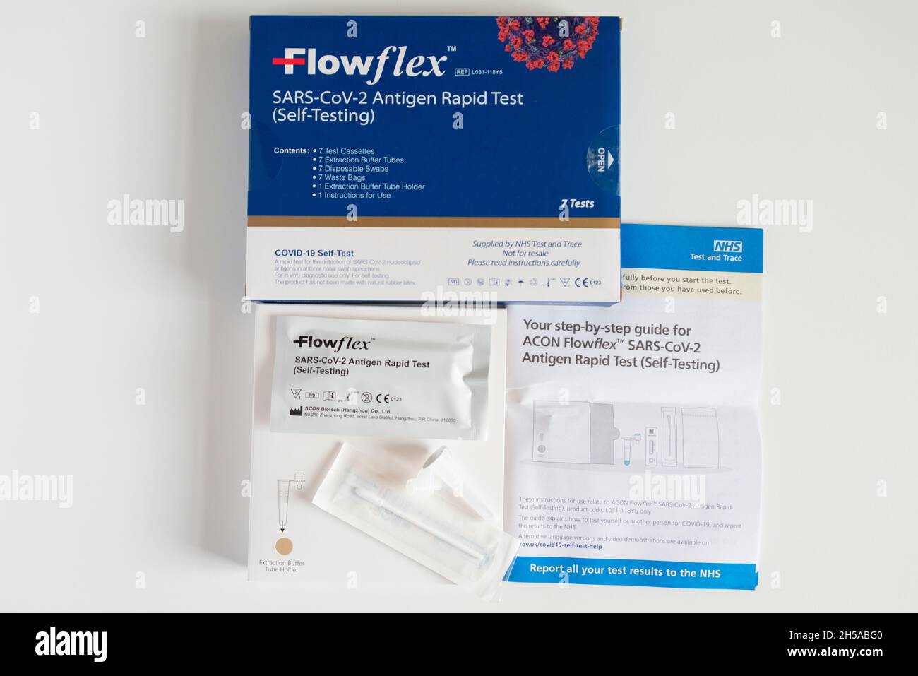 A Flowflex Covid-19 self testing kit Stock Photo - Alamy