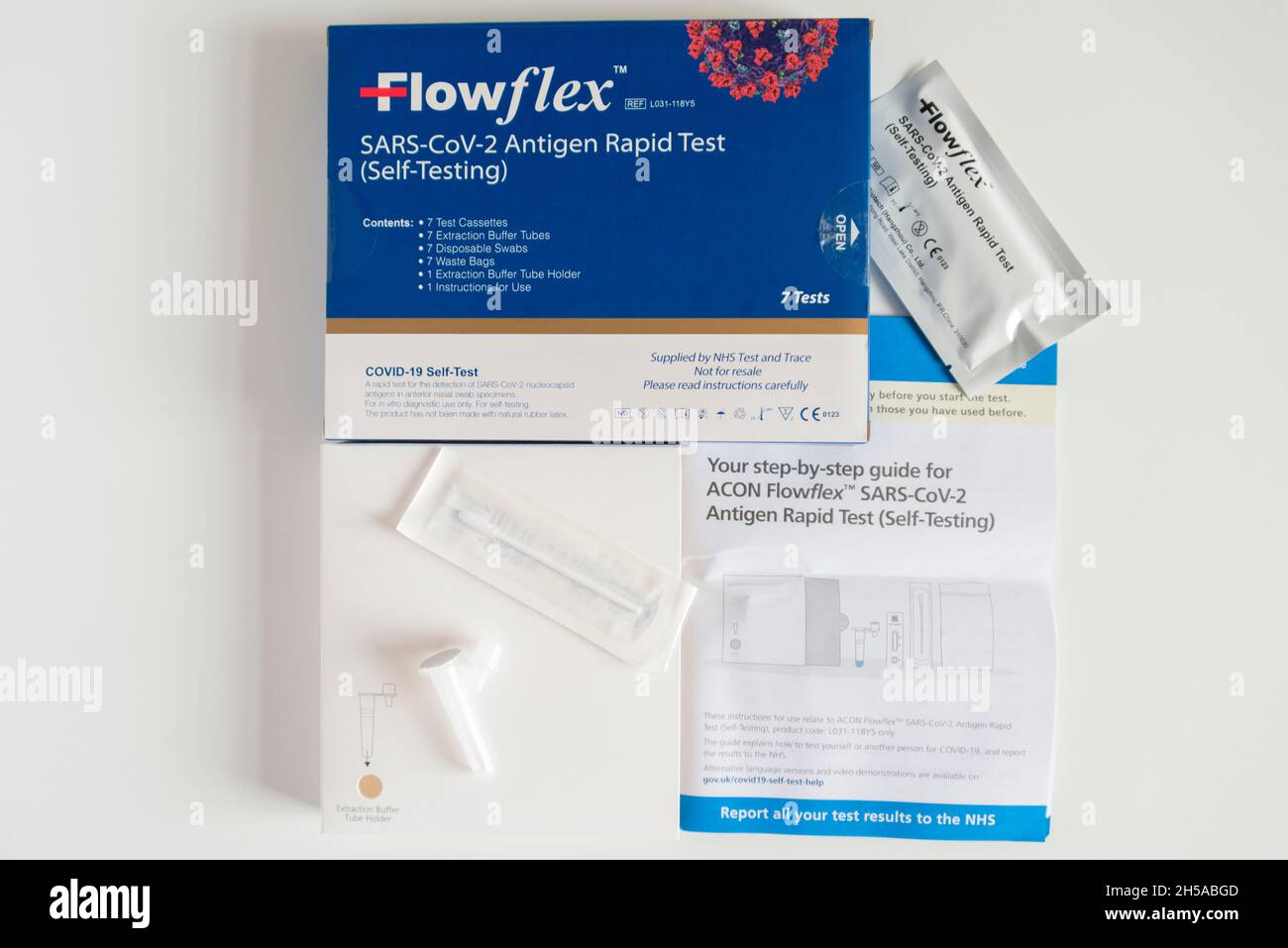 A Flowflex Covid-19 self testing kit Stock Photo - Alamy