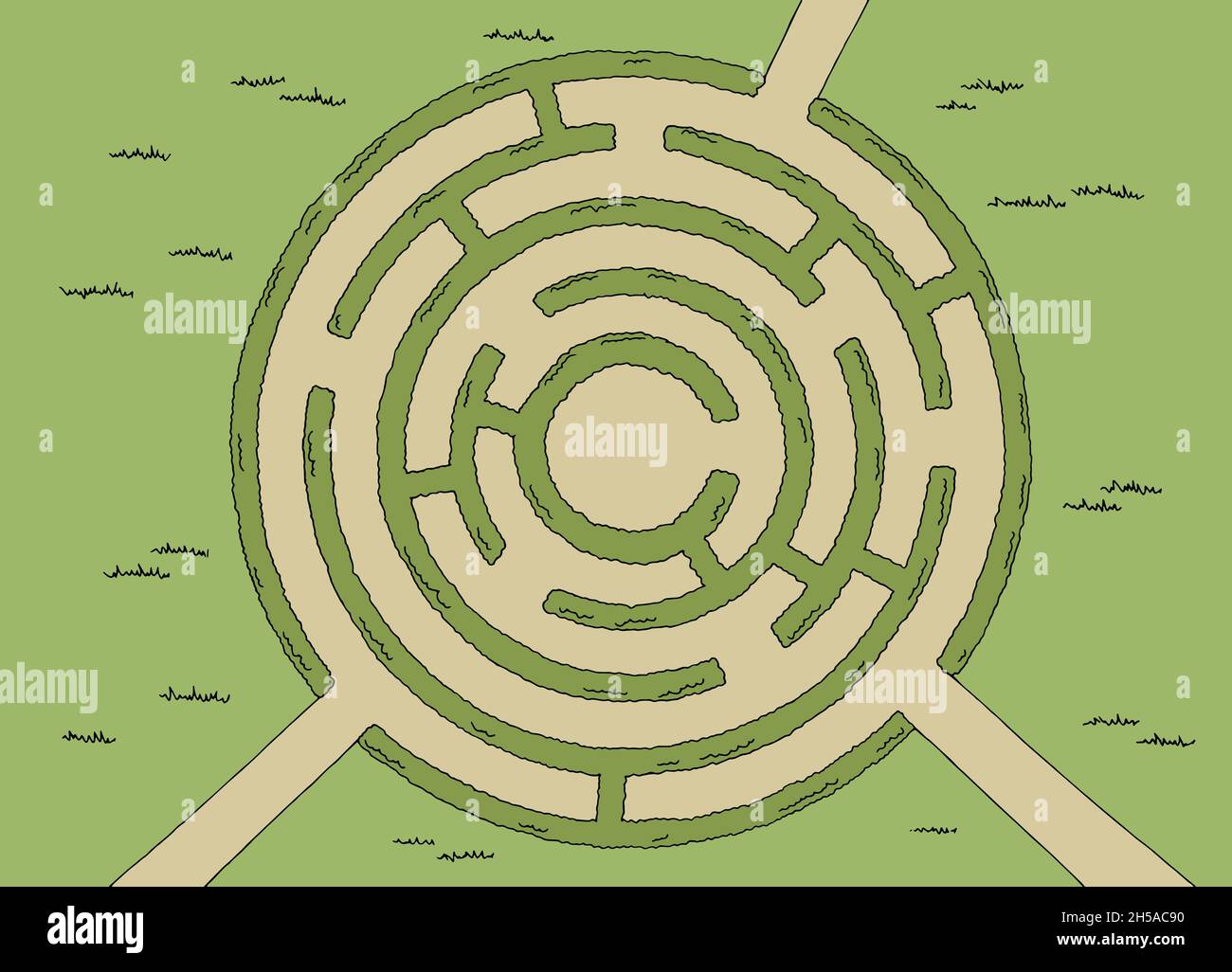 Maze aerial garden hi-res stock photography and images - Alamy