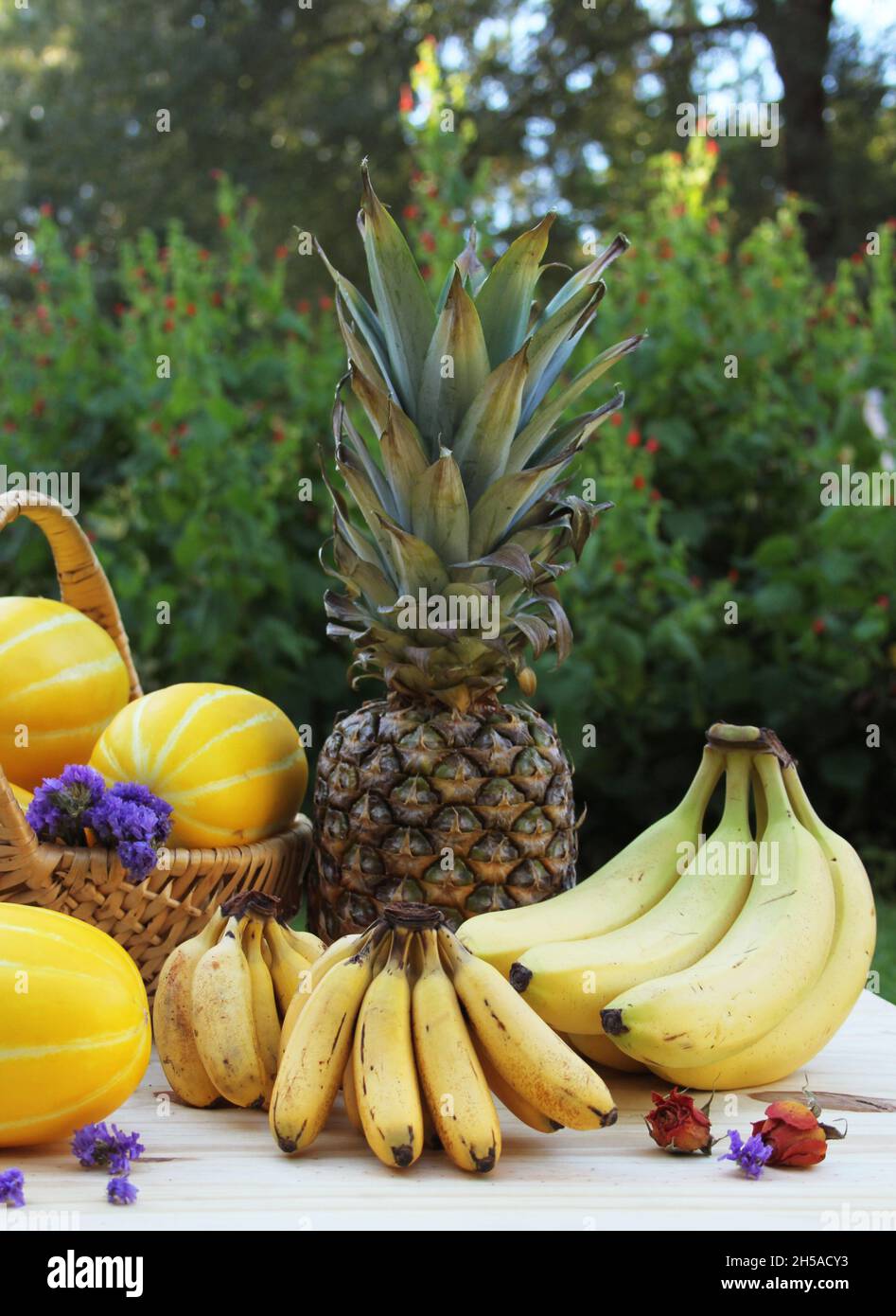 Fresh Fruit and Vegetables for Sale at Farmers Market Bananas and ...