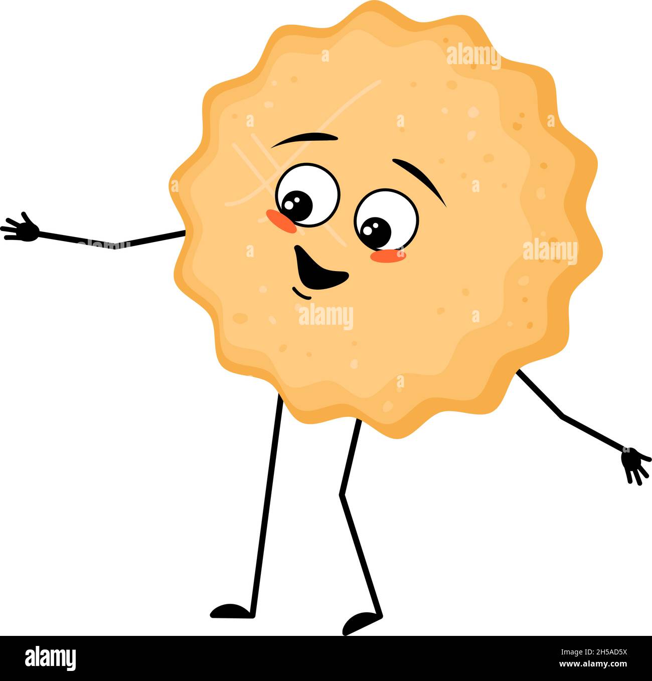 Cute Smiling Cartoon Cookie