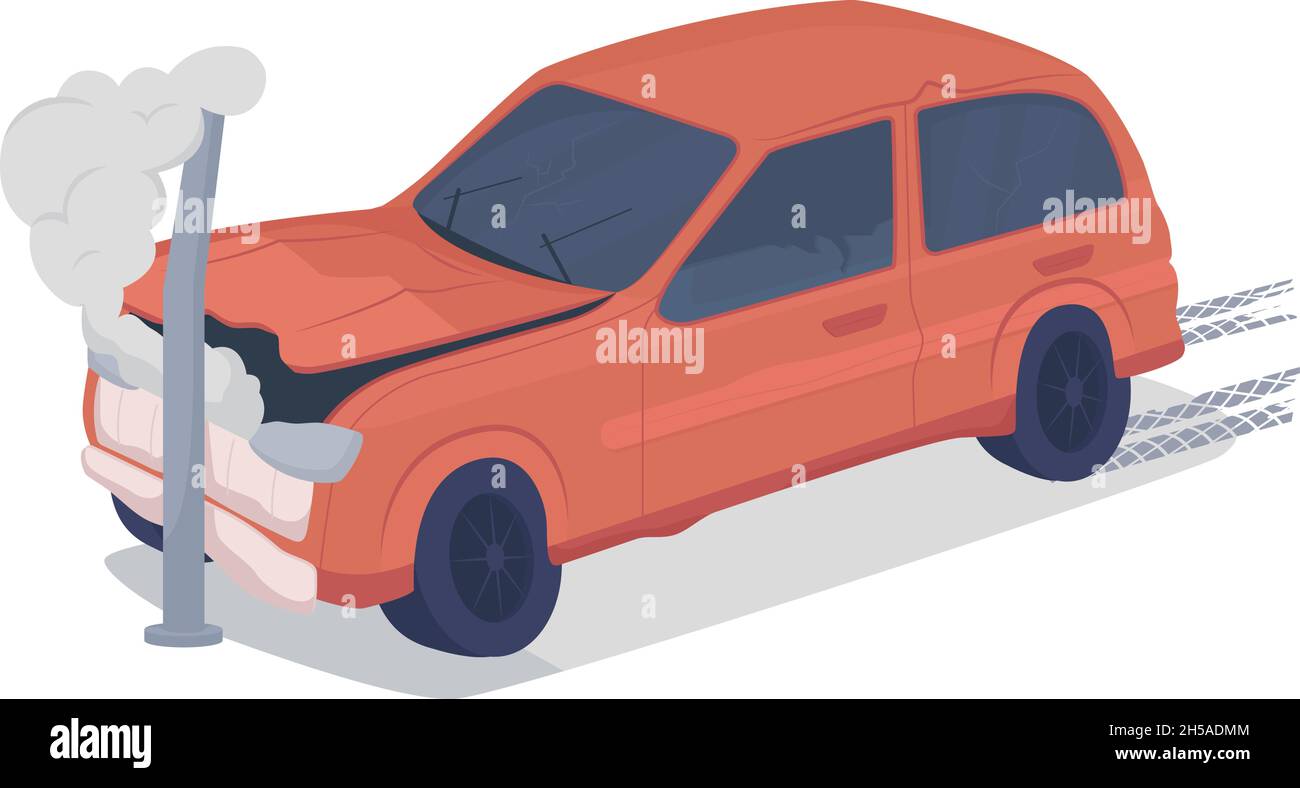 Frontal collision car Stock Vector Images - Alamy
